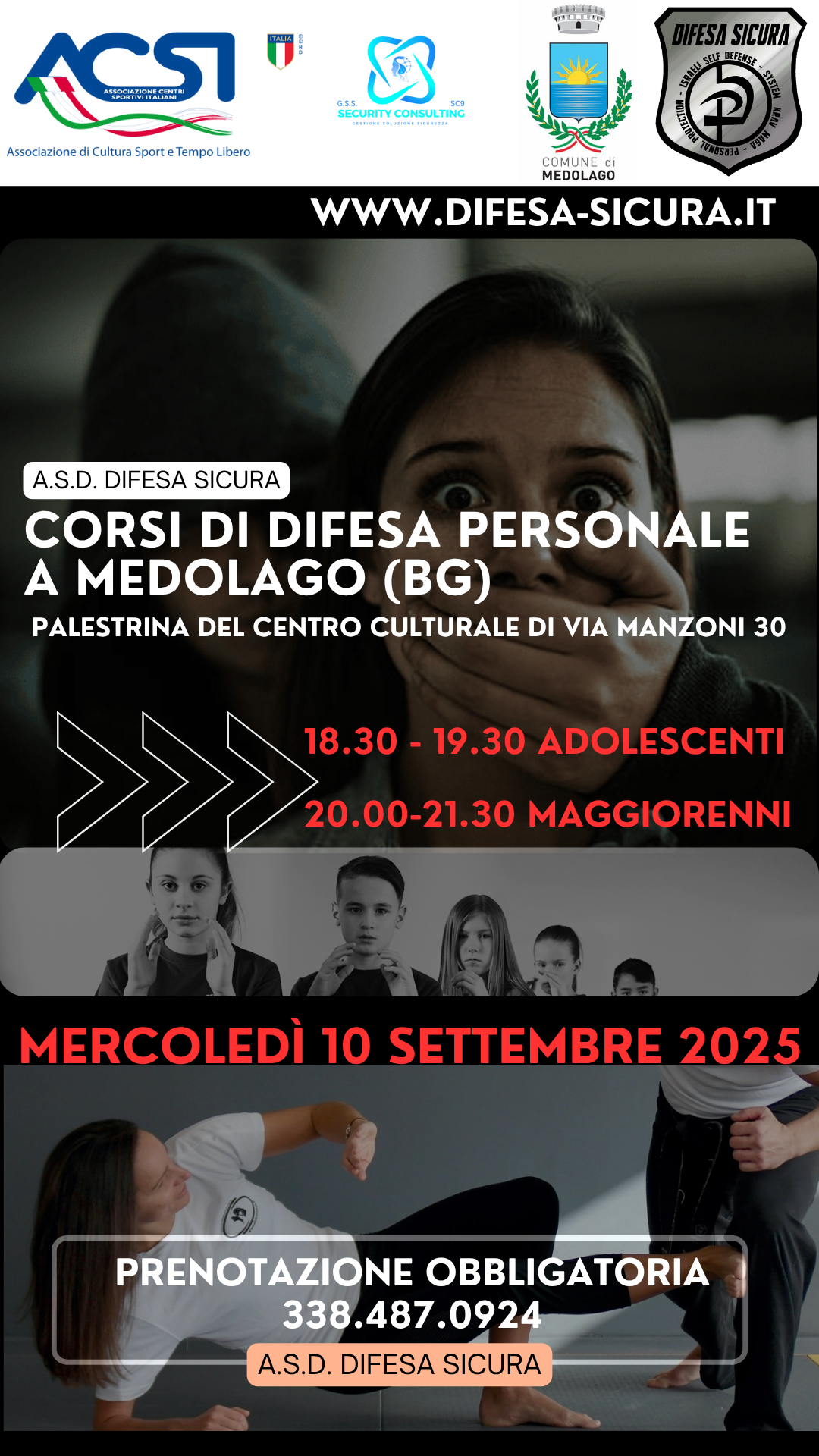 Corso Difesa Personale a Medolago. - Difesa Sicura Krav Maga